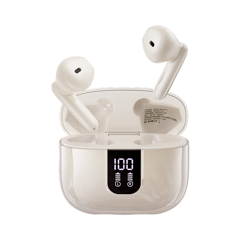 西圣AVA2pro 2025新款蓝牙耳机半入耳式主动降噪运动跑步HIFI音质