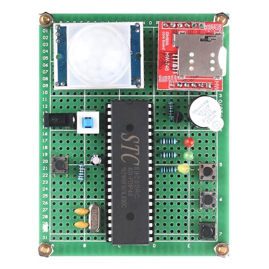 GSM Anti-theft Alarm Kit Based on 51 Single Chip Microcontroller Development Board DIY ...