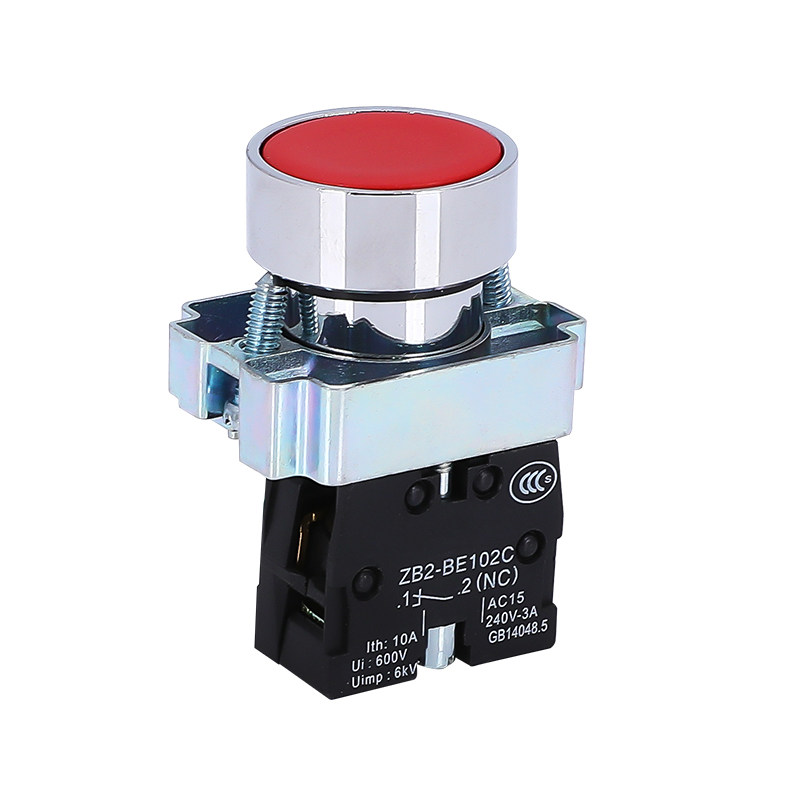 XB2 Button Switch Self-Resetting Small Mushroom Head Emergency Stop 22mm Knob Key Start ...