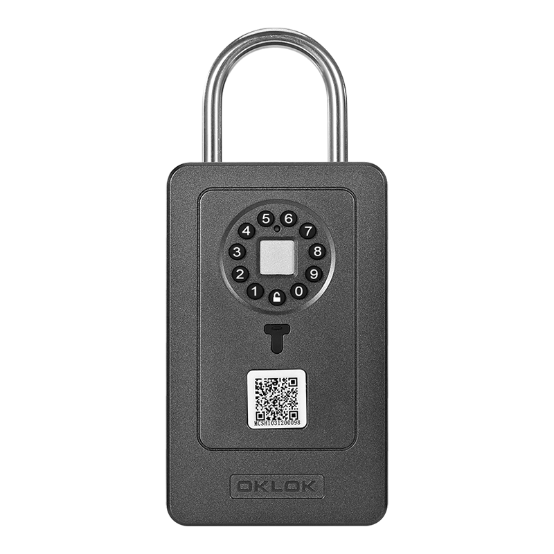 OKLOK指纹密码钥匙盒 免打孔壁挂智能钥匙储存盒远程授权