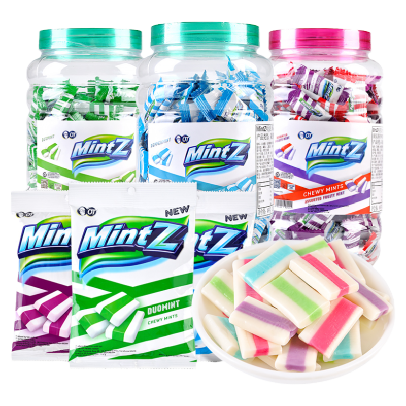 mintz明茨薄荷糖115g*5袋薄荷味软糖清凉糖果印尼进口休闲小零食-Taobao