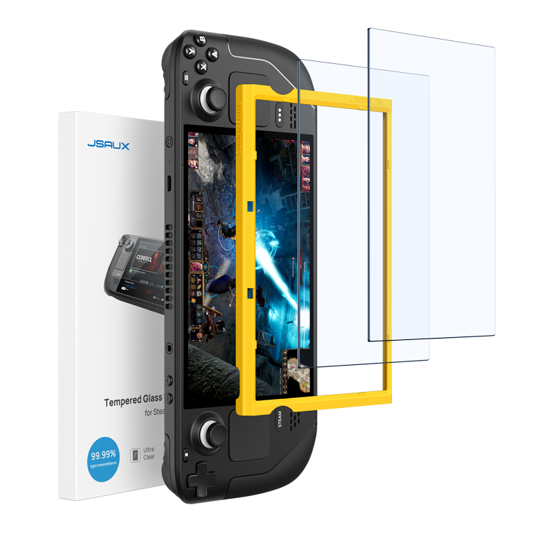 JSAUX SteamDeck OLED防眩光钢化膜 全屏高清抗蓝光贴膜
