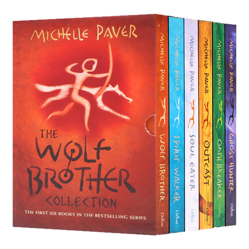 狼兄弟6冊套裝 The Wolf Brother box 6 by Michelle Paver 英文原版小說 靈行者食魂者棄兒破口大罵者幽靈 ...
