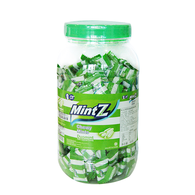 进口MintZ双重薄荷糖460g印尼制造 清新口气随身糖果 学生提神薄荷软糖