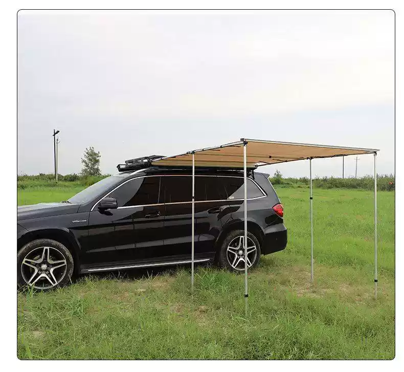 车顶行李架侧边帐篷越野SUV车边遮阳棚防晒防雨 户外露营天幕伞