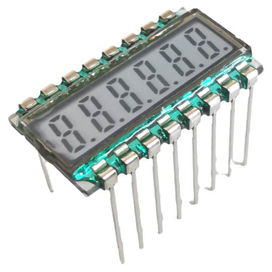 Small Size Ultra-Wide Temperature 6-Digit 8-Character TN Segment Coded LCD Liquid Crystal ...