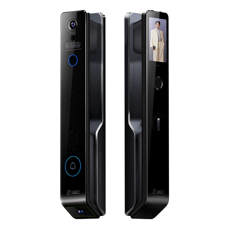 360智能门锁掌静脉人脸双摄猫眼家用防盗全自动指纹密码锁V50Max-Taobao Malaysia