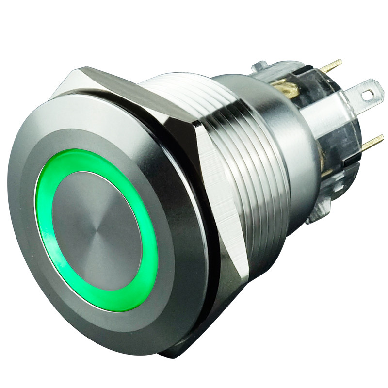 22mm Stainless Steel Metal Button Switch Reset/Locking with Light 8-pin ...