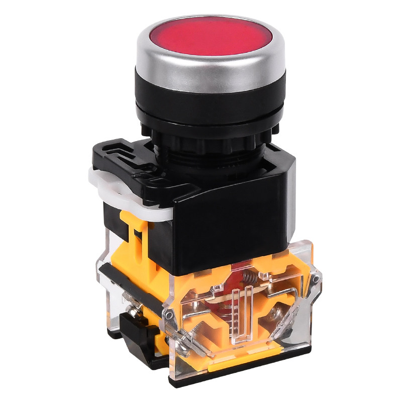 Button Switch LA38-11BN Power with Self-locking Round Start Stop Self ...