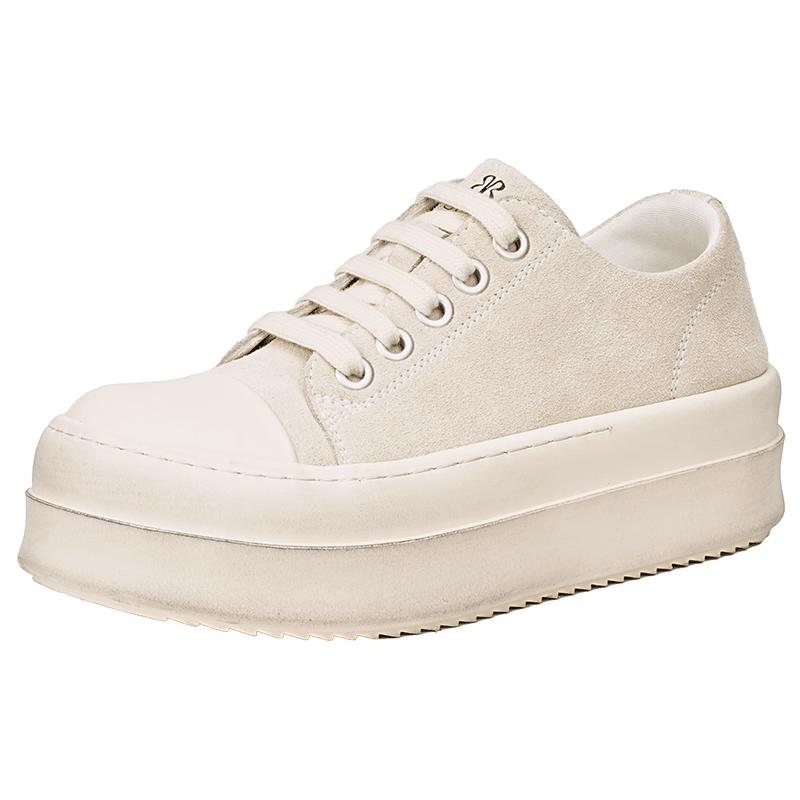 EBLAN/伊伴做旧复古休闲板鞋女2025冬季新款脏脏鞋厚底增高小白鞋