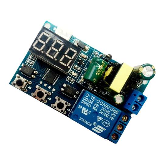 One-way relay module with adjustable trigger delay cycle timing on-off switch circuit 220v