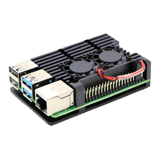 Raspberry Pi 4 Metal Case Compatible with Raspberry Pi 4B Dual Fan ...