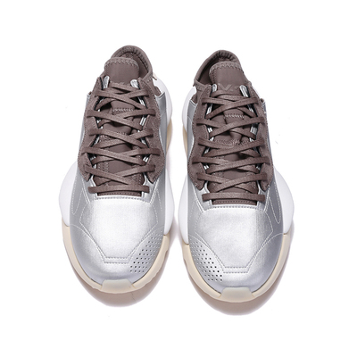 Y-3 男女同款棕灰色银色拼色KAIWA系带休闲运动鞋 HQ3672