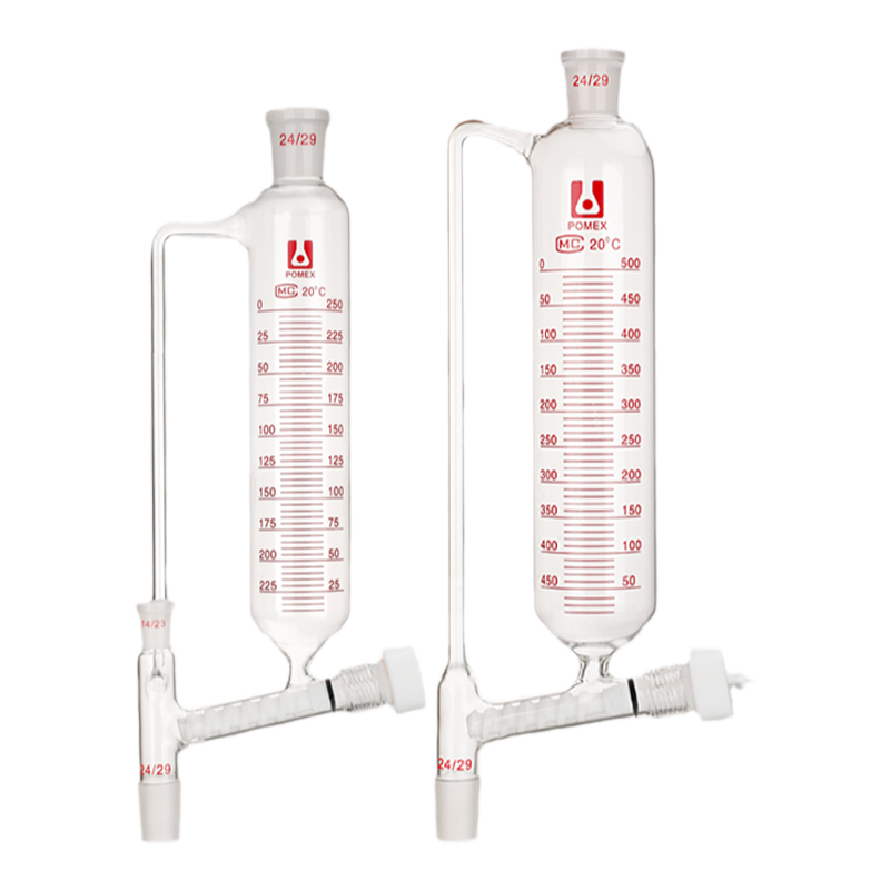 筒形粉末加料漏斗100/250/500/1000ml标口上下磨口24#筒型玻璃粉末固体加料漏斗毫升高硼硅实验室玻璃器材