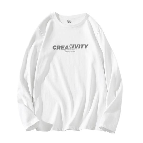 Baleno lettered pure cotton long-sleeved T-shirt for men 2024 trendy