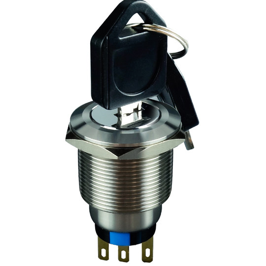 Power Lock Switch 19mm 22mm 1NO 1NC Keyed Switch Automatic Door Switch