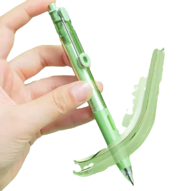 晨光静音小分贝按动中性笔中国茶masmarcu绿色森林黑色速干0.5mm子弹头按动笔学生专用静音大容量考试刷题笔