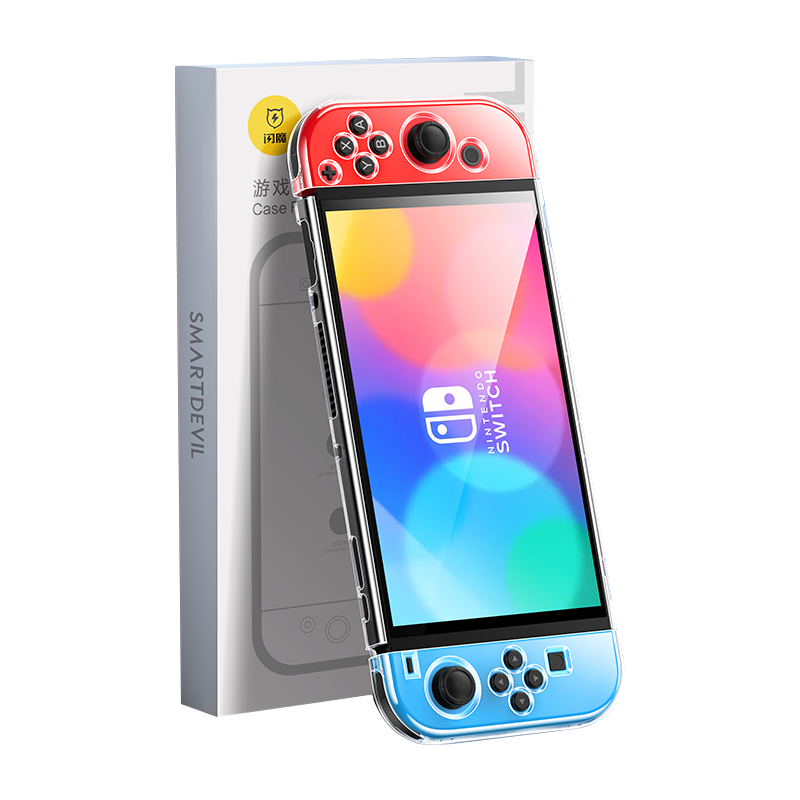 閃魔Switch OLED透明防摔保護套 NS2代分體式超薄硬殼