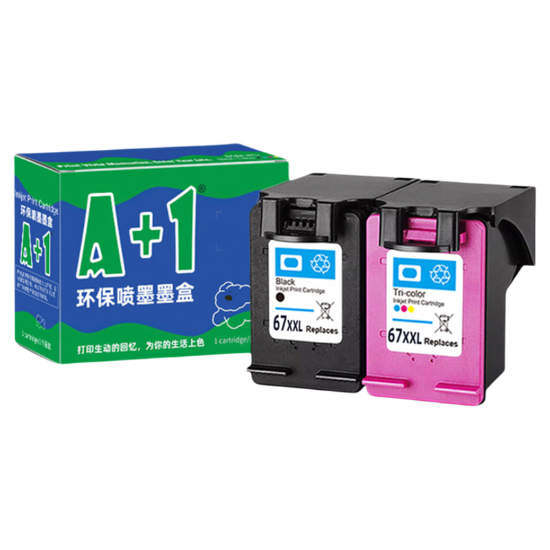 适用惠普67墨盒 hp Deskjet 4125 ENVY 6020 6052 6055 6420 Deskjet 2320 2330 ...