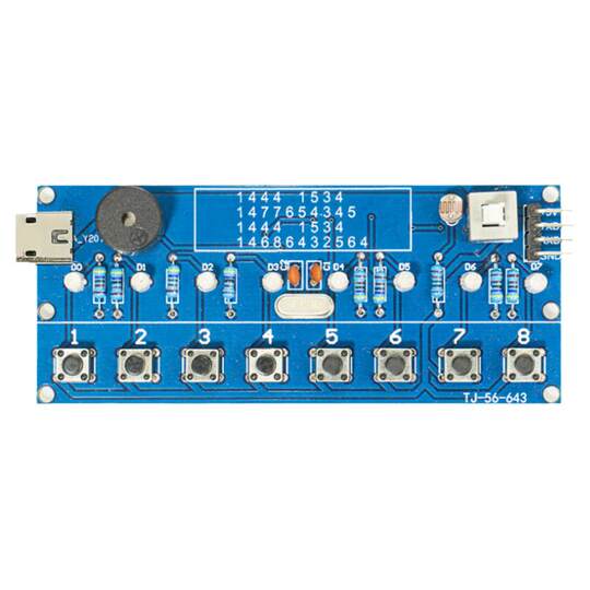 Microcontroller 8-Tone Electronic Keyboard Kit - Adjustable Volume & Tone