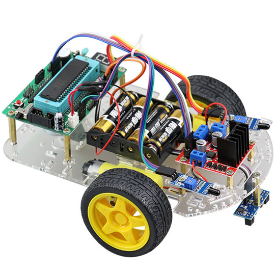 51 Smart Car Chassis Kit 2WD Tracking Obstacle Avoidance Chassis with ...