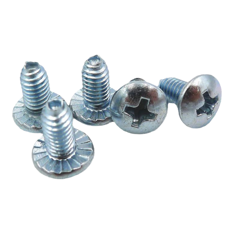 三角牙自攻螺丝 十字大扁头压花自锁螺丝 加硬蓝锌防松螺钉M3M4M5