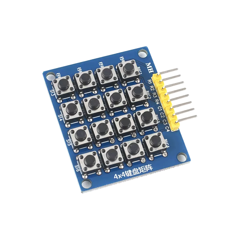 Zejie 4x4 Matrix Keypad with Mounting Holes MCU Membrane External ...
