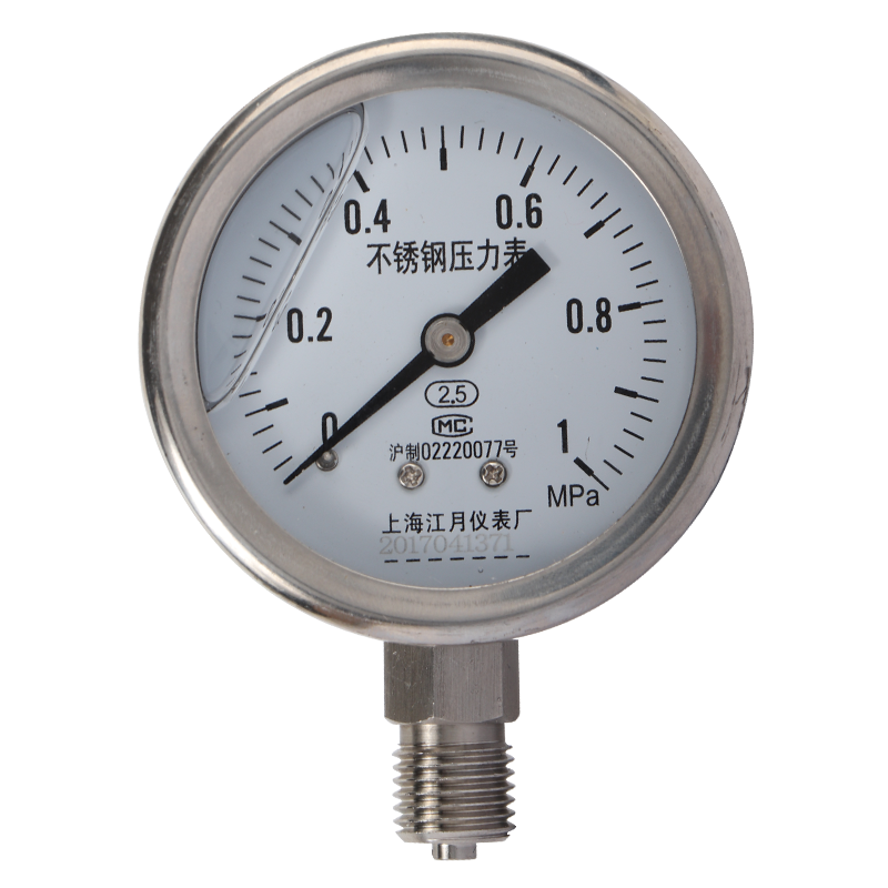 YN60BF不锈钢耐震压力表水压液压油压0-40Mpa真空负压气压氩气表-Taobao