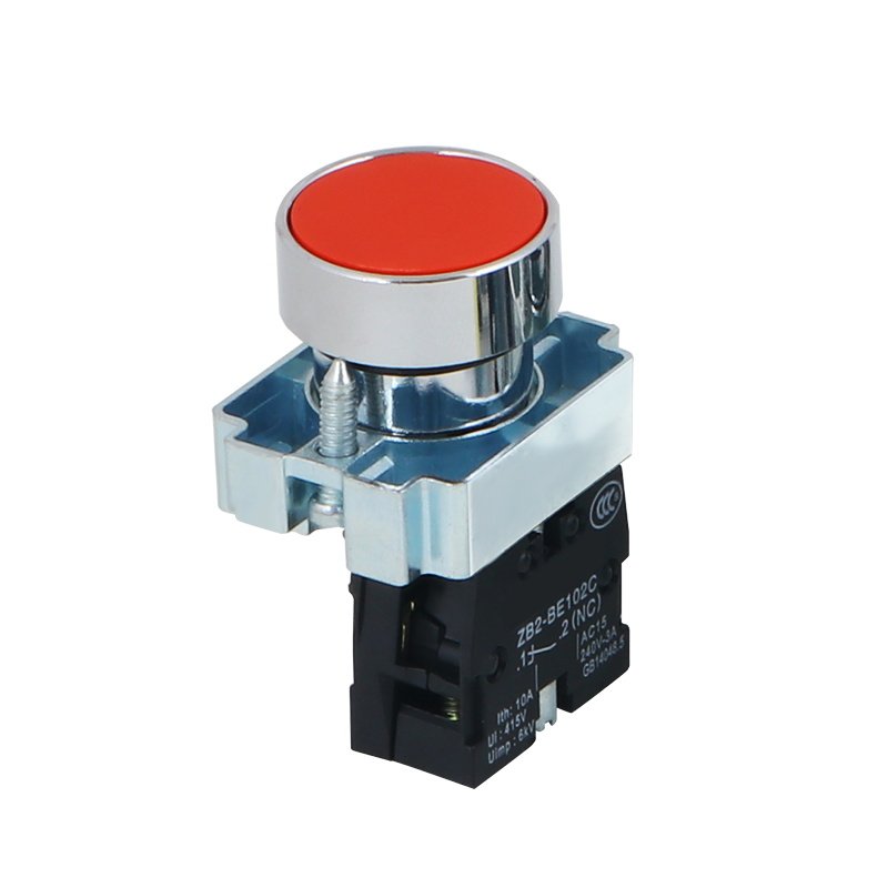 XB2 Button Switch Metal Press-type Emergency Stop Self-locking Reset ...