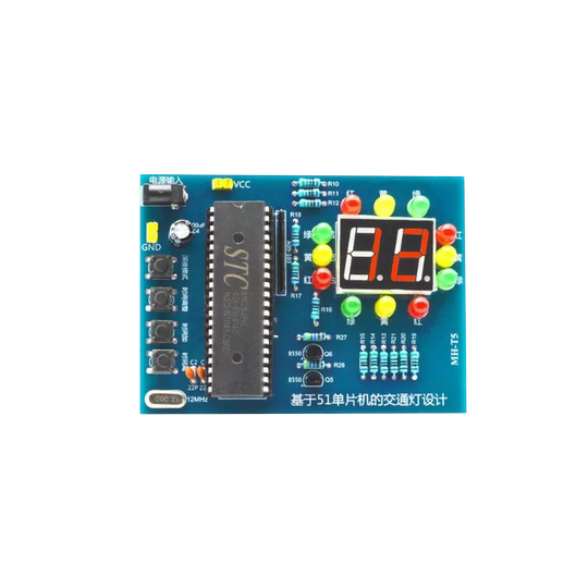 51 Microcontroller Traffic Light Production Kit DIY Assembly Parts