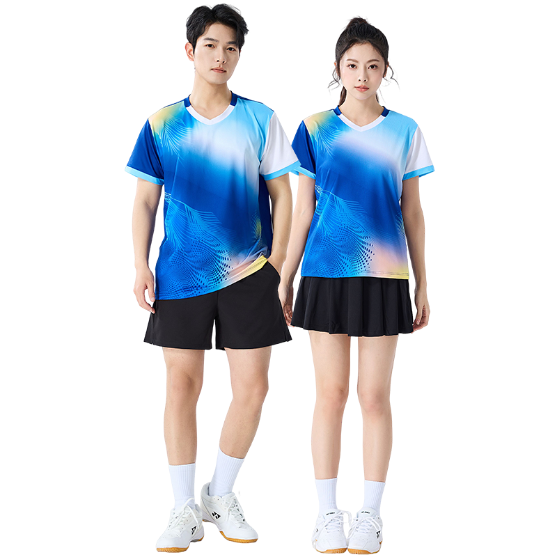 2025新款羽毛球服套装男女速干短袖短裙裤羽球衣定制比赛训练队服