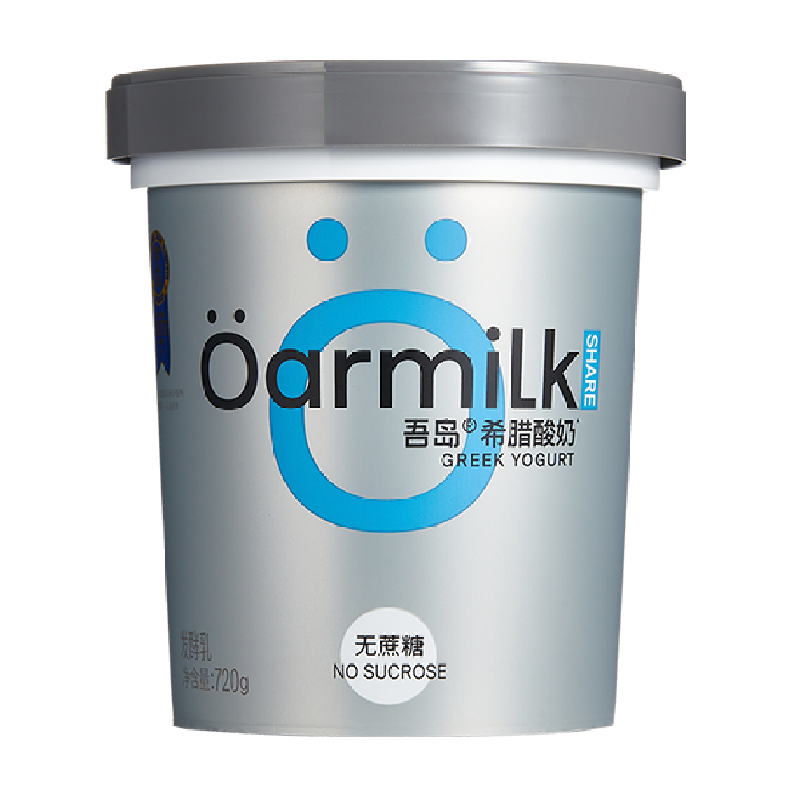 Oarmilk吾岛希腊酸奶无蔗糖大桶装可做干噎酸奶碗无添加剂低温