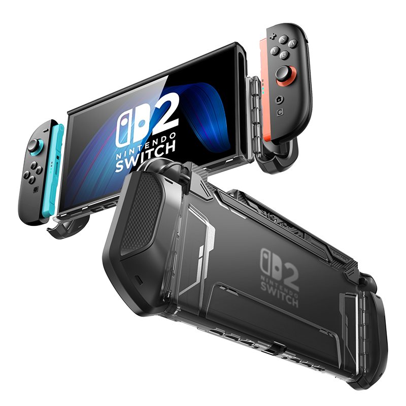 SUPCASE 適用任天堂switch2代遊戲機保護套nintendos全包防摔防滑一體式摺疊手柄透明保護殼NS2掌機硬殼2025新款