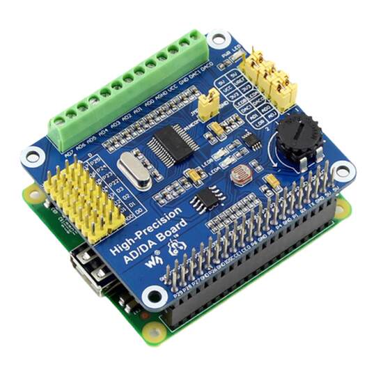 Raspberry High-Precision AD/DA Module ADS1256 Chip 8-Channel 24-Bit ADC ...