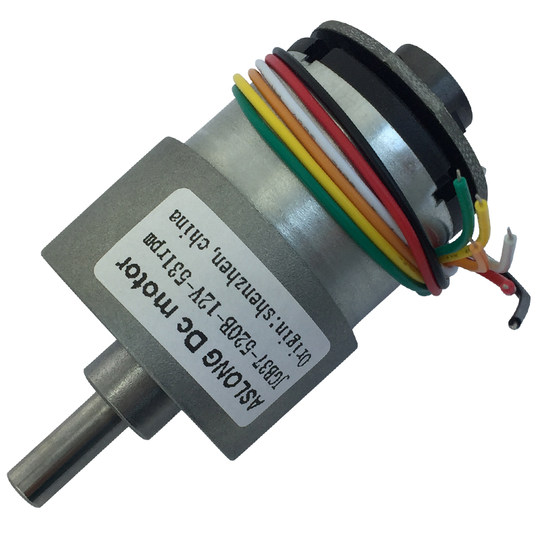 Aslong JGB37-520B Encoder Reduction Motor DC Reduction Motor A/B Phase ...