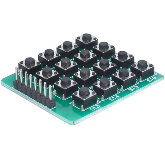 4x4 Matrix Micro Switch Module 16-Button In-Line Button MCU External Expansion Keyboard Matrix ...