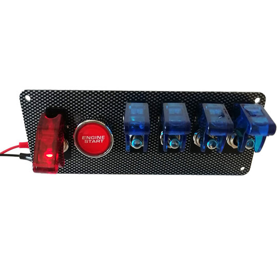 Car Modified Six-Pin Ignition Panel Combination One-Key Start 12V Universal