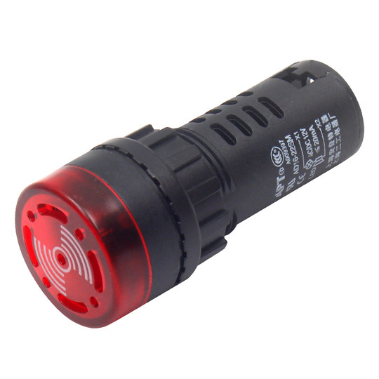 Flashing Buzzer AD16-22SM AC/DC 220V 24V 12V Loud Intermittent with LED ...