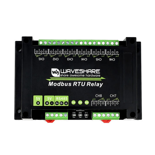RS485 8-Channel Relay Module Modbus RTU Protocol Isolation Protection ...