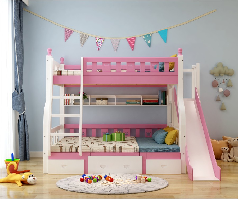 Купить Двухъярусная детская кровать Многофункциональная детская ...