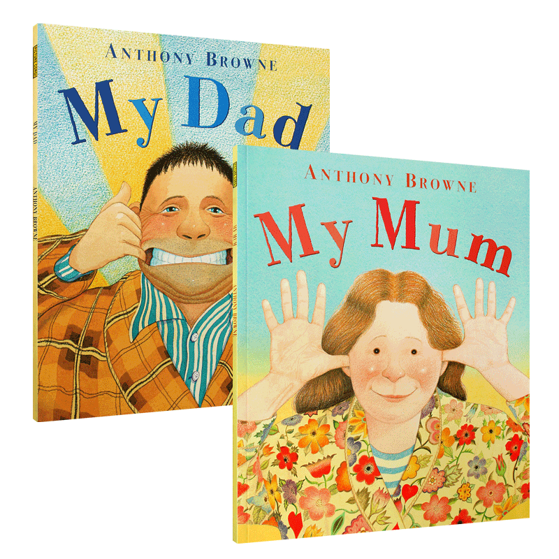 現貨送音頻英文原版繪本My Mum My Dad Anthony Browne大開平裝我的爸爸媽媽安東尼布朗幼兒啟蒙3-6歲家庭關係情商管理 ...