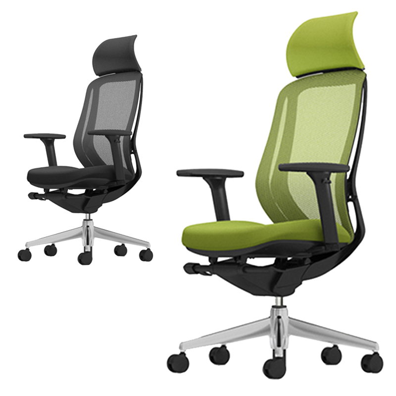 Okamura Sylphy Light人体工学椅 铝合金升降办公电脑椅 带升降扶手电竞椅 黑框网布办公椅 可旋转可躺椅背办公椅