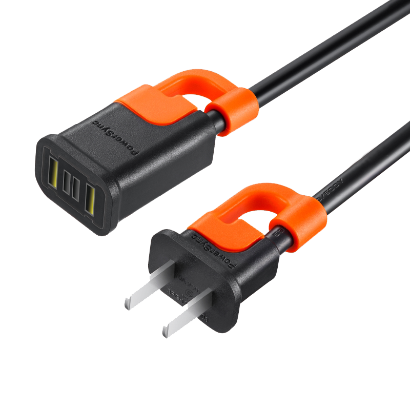 8-Character Two-Core Power Extension Cord for Laptop Computer - Two 2 ...