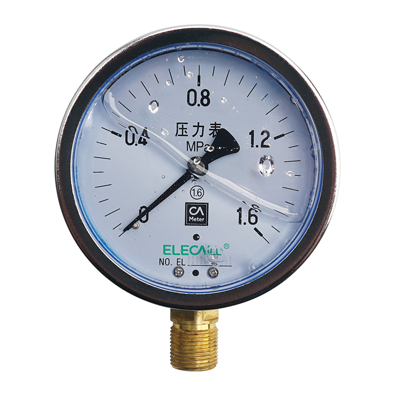 伊萊科YTN-100耐震壓力錶氣壓表1.6MPA水壓表軸向液壓表油壓表