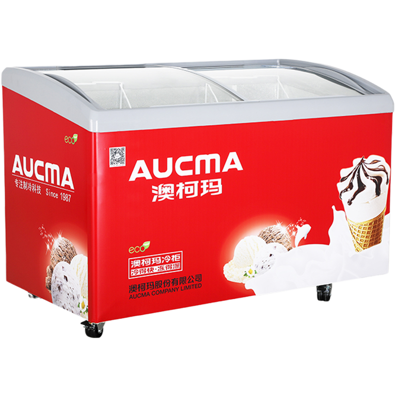 【新品】Aucma/澳柯玛 SD-330商用卧式展示冰柜雪糕柜速冻冷柜