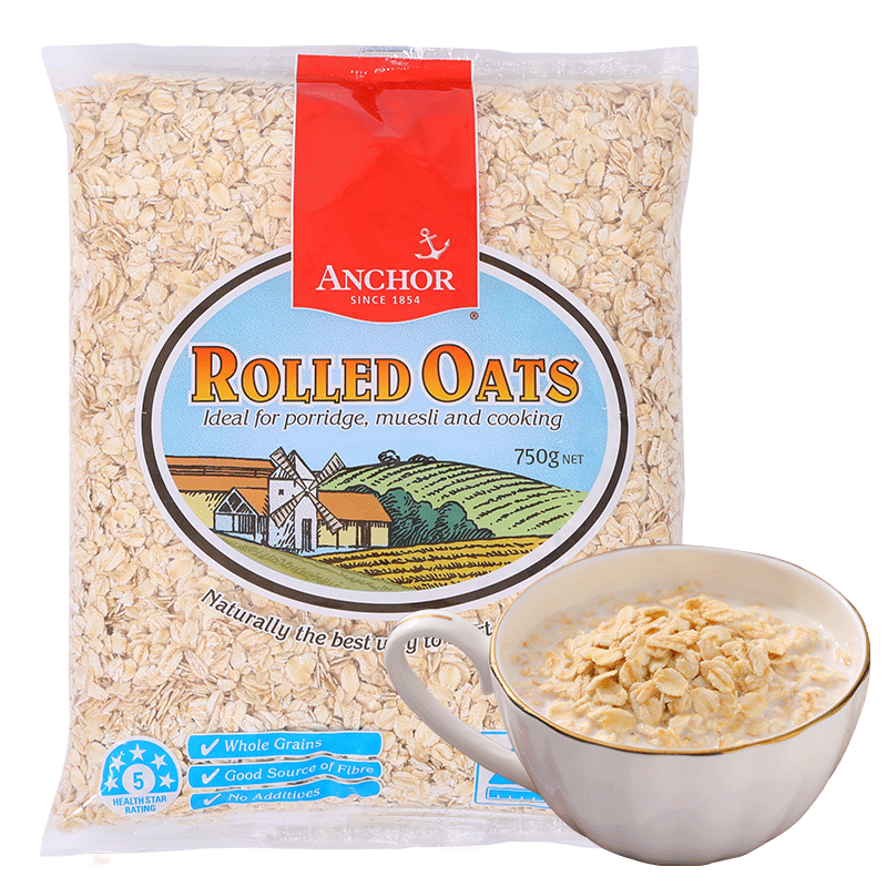 红锚澳洲原装进口纯燕麦片原味营养早餐代餐即食麦片750g-Taobao