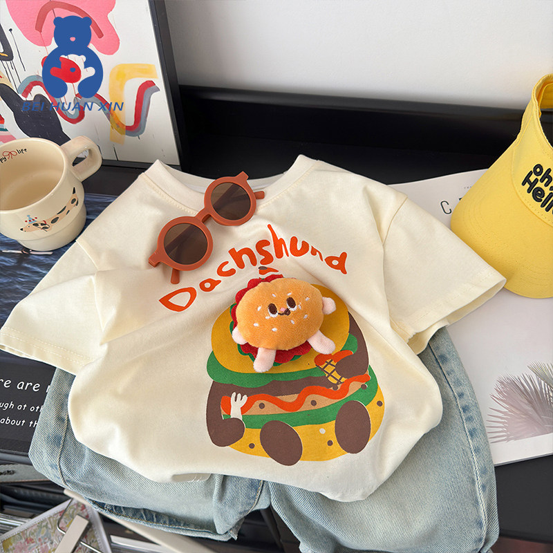 👶 New korean-style cartoon t-shirt for your little one! this kids' 3d ...