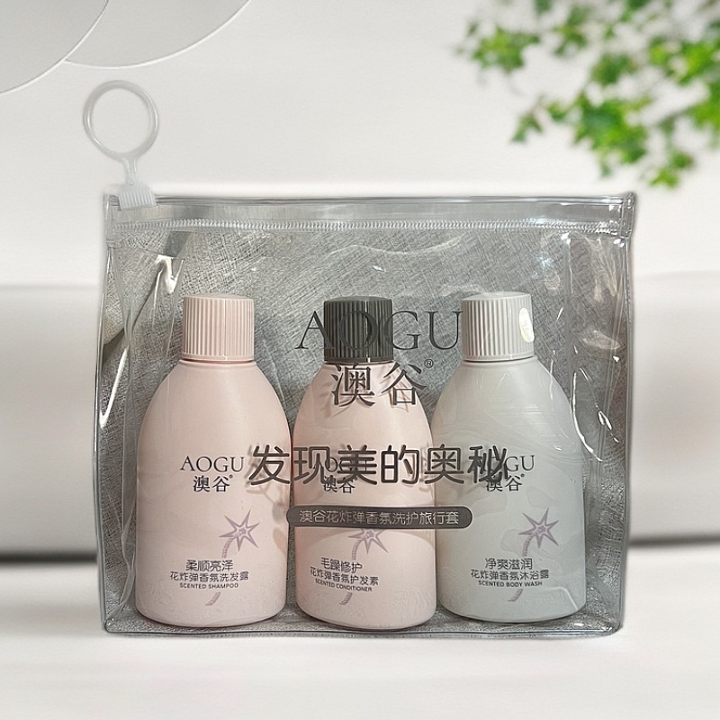 Aogu shampoo, shower gel and conditioner travel pack 80ml 3 bottles, a ...