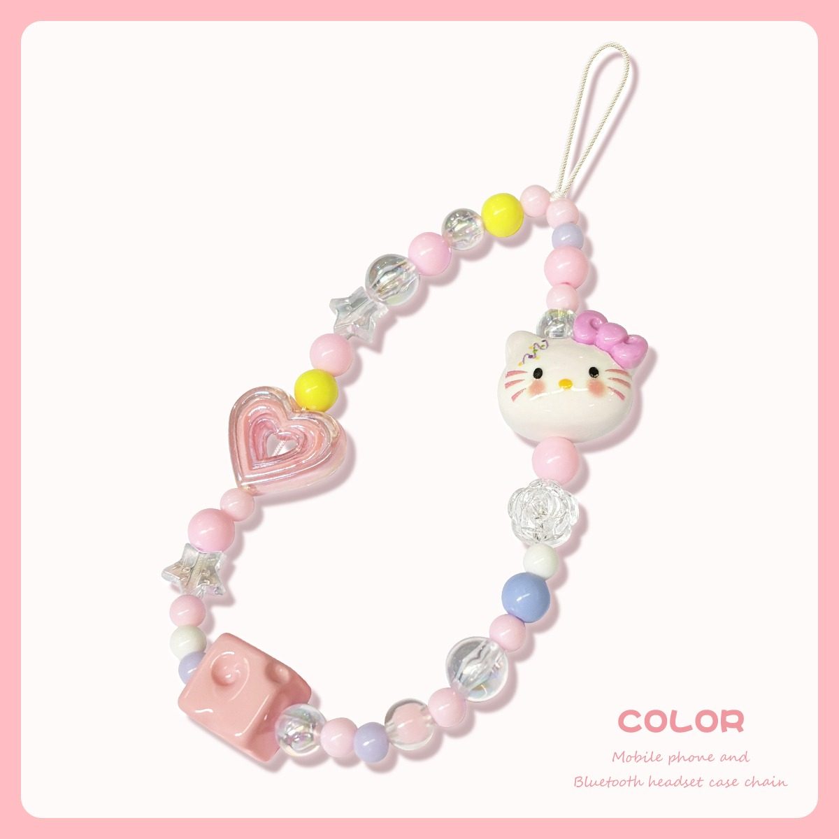 2025 trending phone lanyards: girly pink hello kitty lanyard with ...