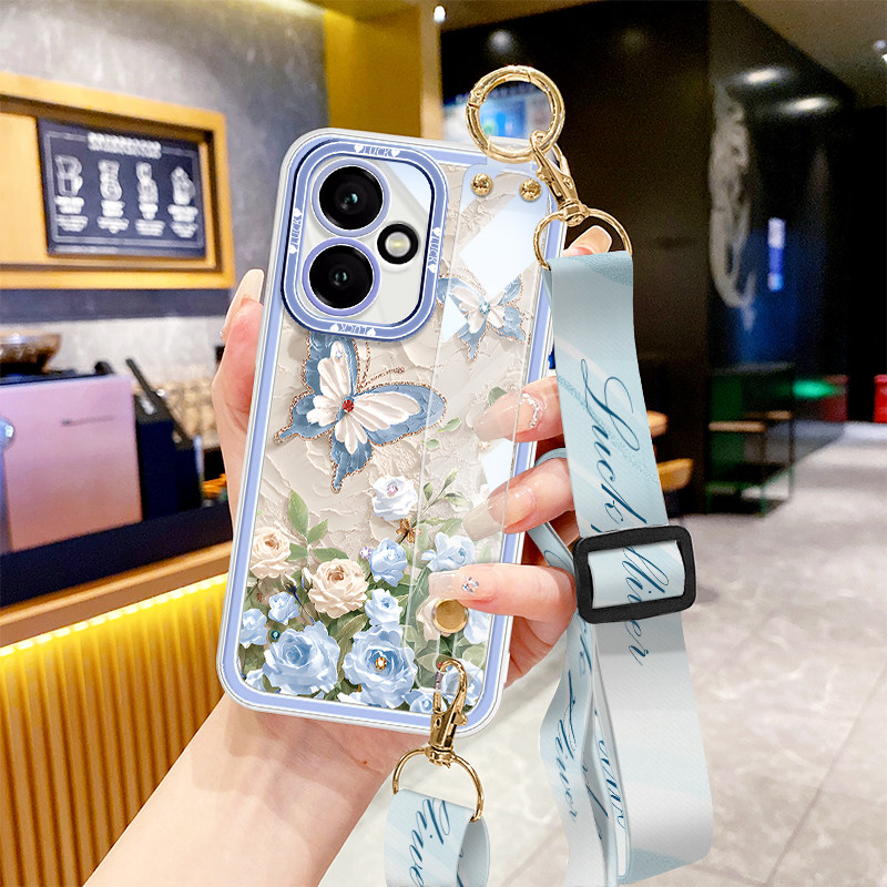 Phone case doubles as a neck strap pouch? i'm blown away by this genius ...